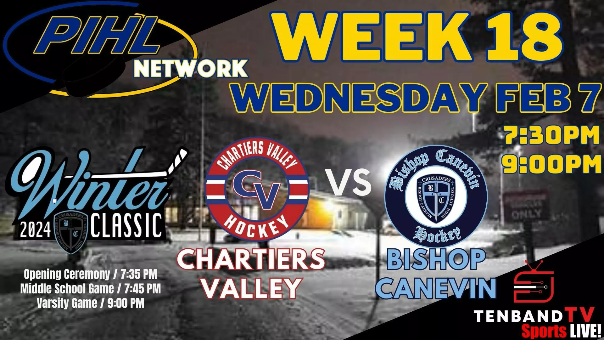 Bishop Canevin vs Chartiers Valley Winter Classic – PIHL Hockey Night LIVE! Special Edition ...