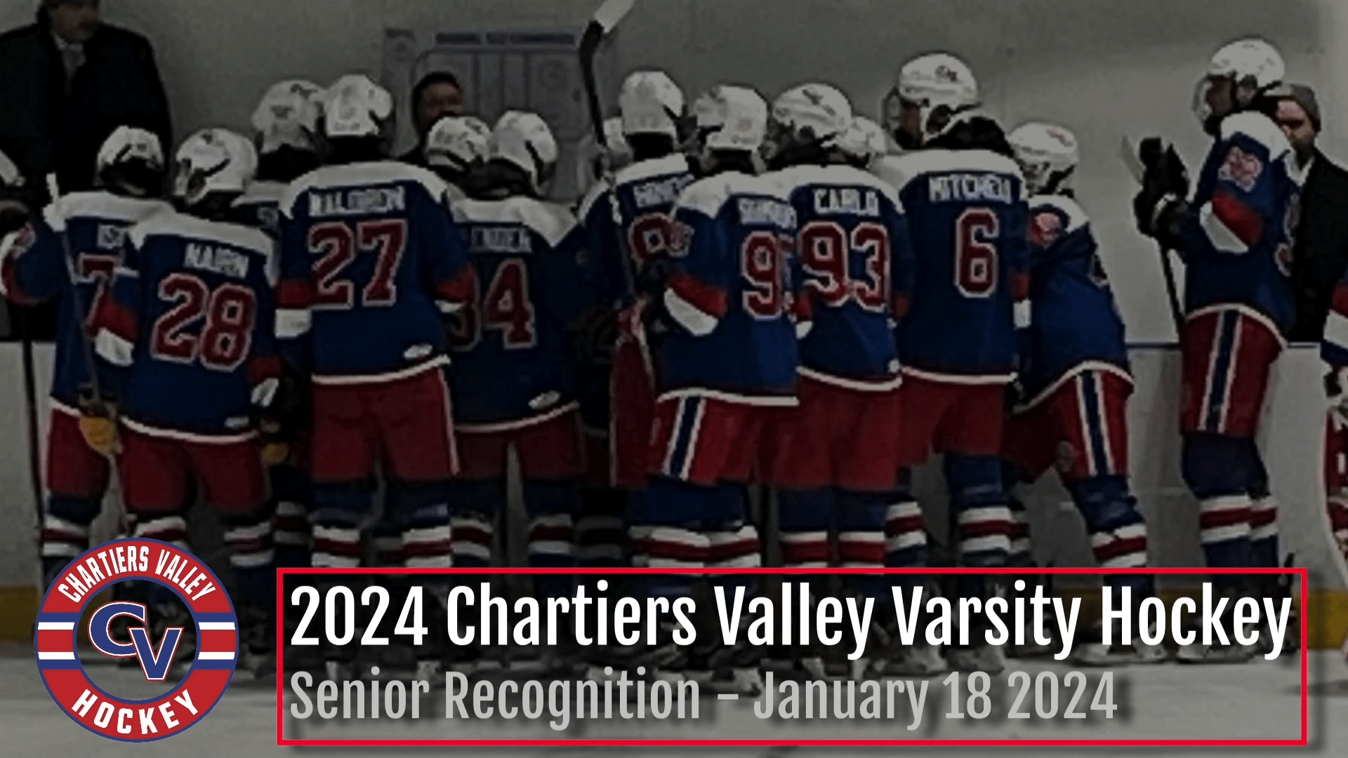 Chartiers Valley Hockey 2024 Senior Night - TenbandTV
